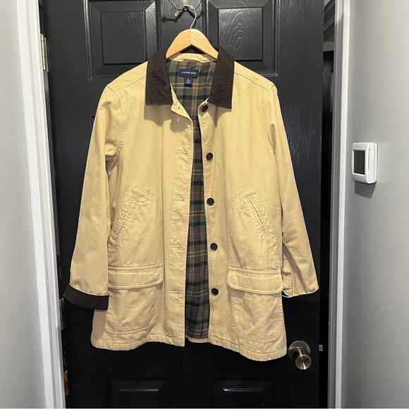 Lands' End | Jackets & Coats | Lands End Barn Coat Mens Large Tan Chore Field Jacket Corduroy ...